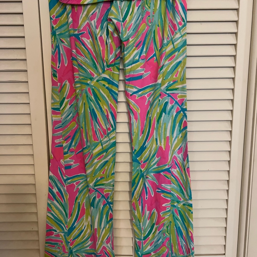 Lilly Pulitzer Bright /Vibrant Colors Palazzo Pants - Gem